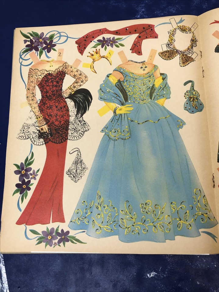 Vintage 1954 Diana Lynn Fashion Uncut Dolls & Clothing Cut Out Paper ...