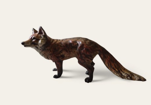Antique Vienna Austrian Bronze Cold Painted Miniature Fox Figurine ...
