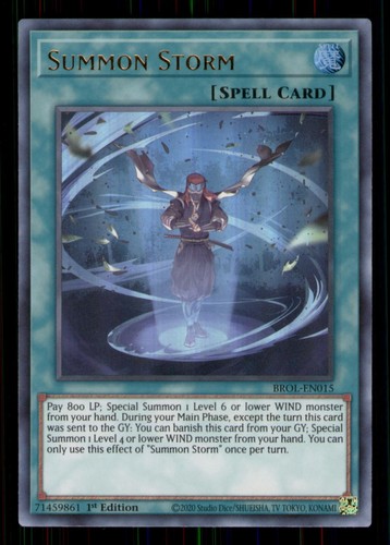 Yugioh Summon Storm #BROL-EN015 Brothers of Legend LP | eBay