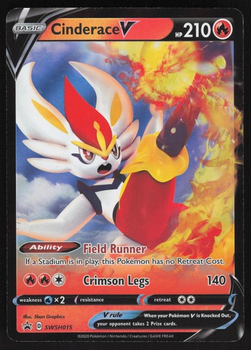 Cinderace V NM SWSH015 SWSH: Sword & Shield Promo Cards Pokemon Card | eBay