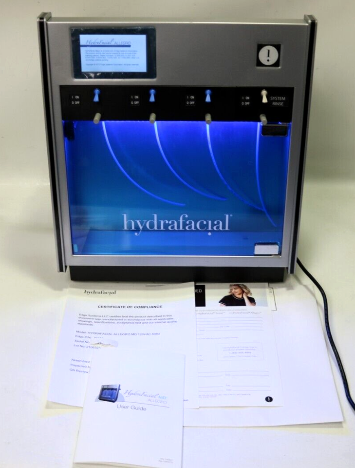 HYDRAFACIAL 70415 ALLEGRO FACIAL MACHINE EDGE CLEANSING EXFOLIATION ...