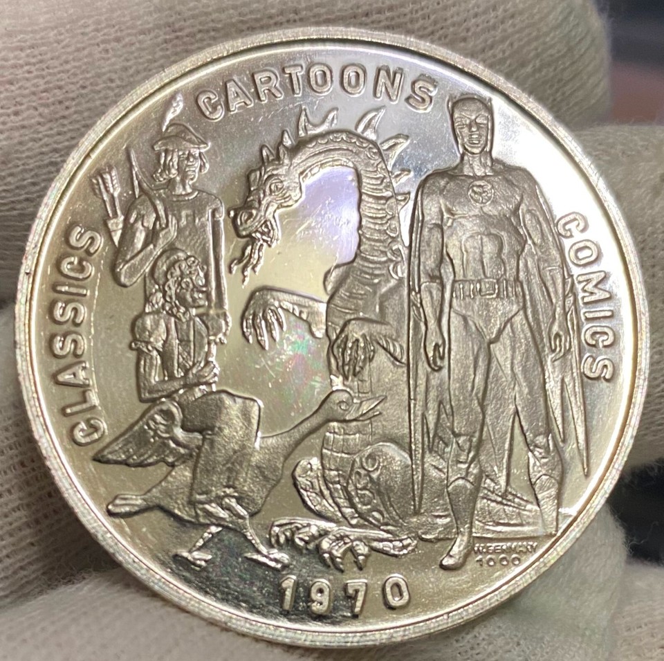 KREWE OF REX 1970~.999 Silver Mardi Gras Doubloon ~ CLASSICS CARTOONS ...