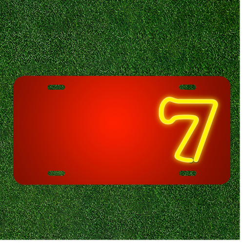 Custom Personalized License Plate With Add Names To Neon 7 Lights ...