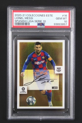 Lionel Messi PSA 10 / Sticker Panini La Liga Este 2020 2021 (20-21) #16 ...