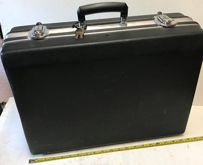 Large (Samsonite Type ) Black Lockable Carry Case /Tool Box + 2 Keys ...