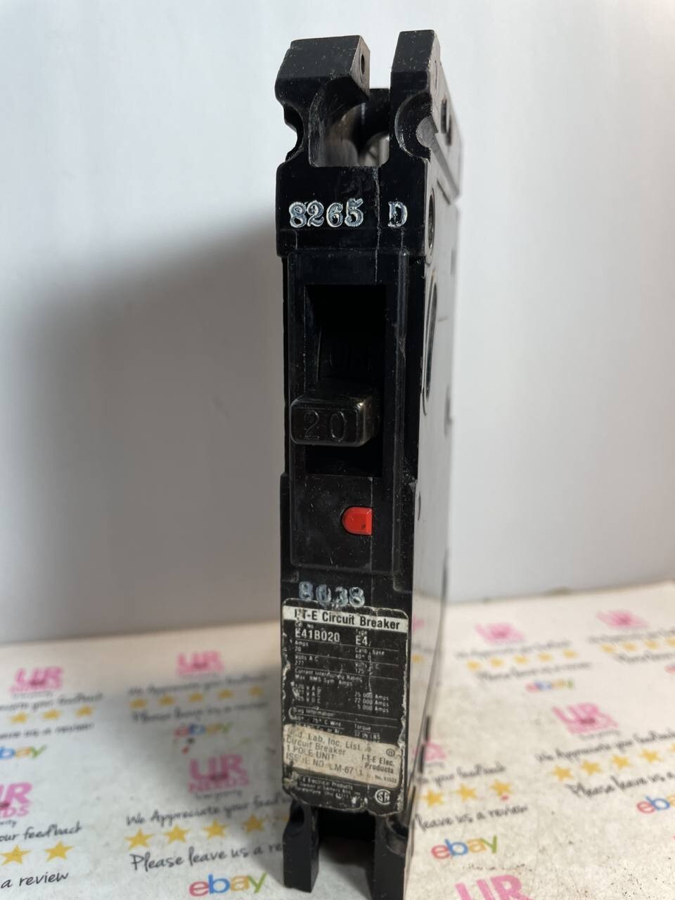 ITE Siemens E41B020 20 amp 277 Volt 1 pole Type E4 Circuit Breaker | eBay