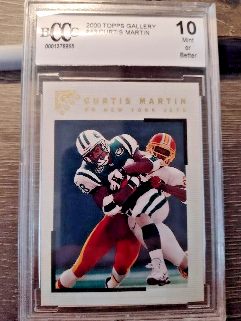 2000 Topps Gallery #43 Curtis Martin NY Jets BCCG 10 | eBay