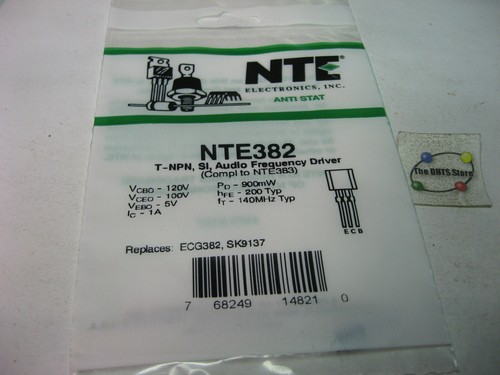 NTE382 NTE NPN Silicon Si Transistor ECG382 SK9137 TO-92 - NOS Qty 1 | eBay