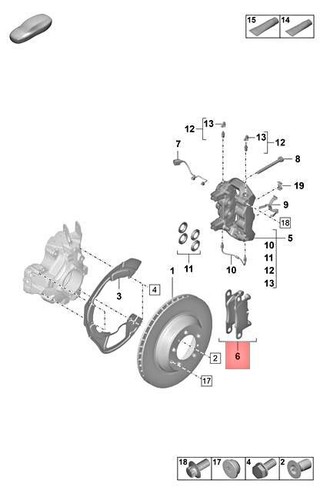 Genuine PORSCHE Panamera 1 Set Of Brake Pads For Disk Brake 971698451L ...
