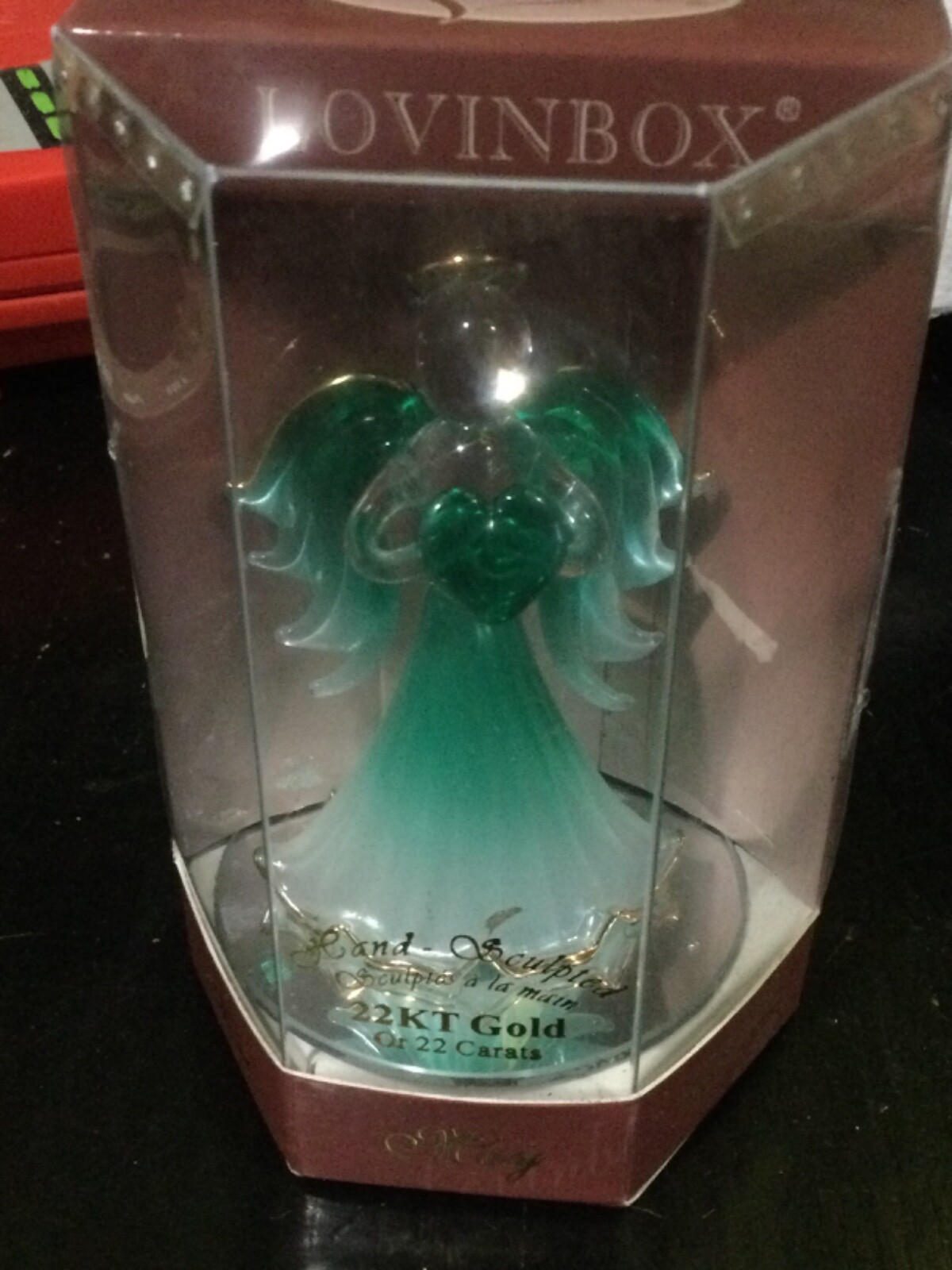 Lovinbox Birth Heart Angel For May. Hand Sculpted With 22 KT Gold ...