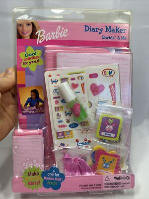 toy BARBIE diary maker Mattel hobby collect #70047 2001 SEALED | eBay