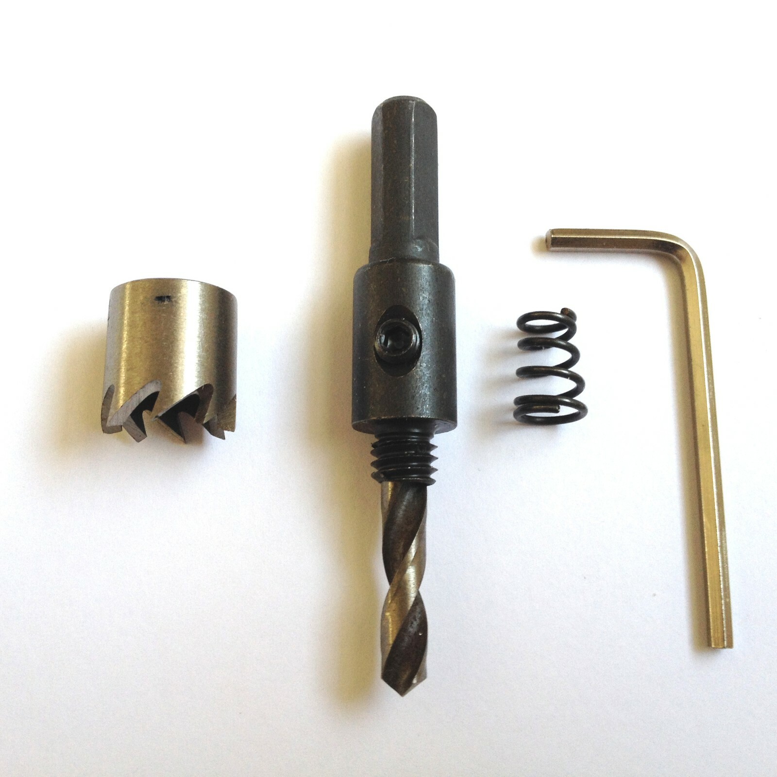 Tool Drill 14 mm HSS Bit Hole Saw Spring Loaded Insert Metal Wood ...