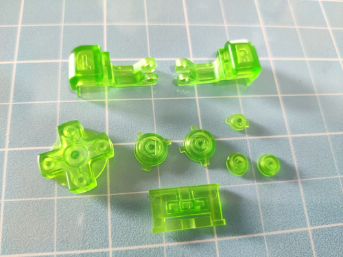 Game Boy Advance SP Replacement Button and Trigger Set – Clear Green ...