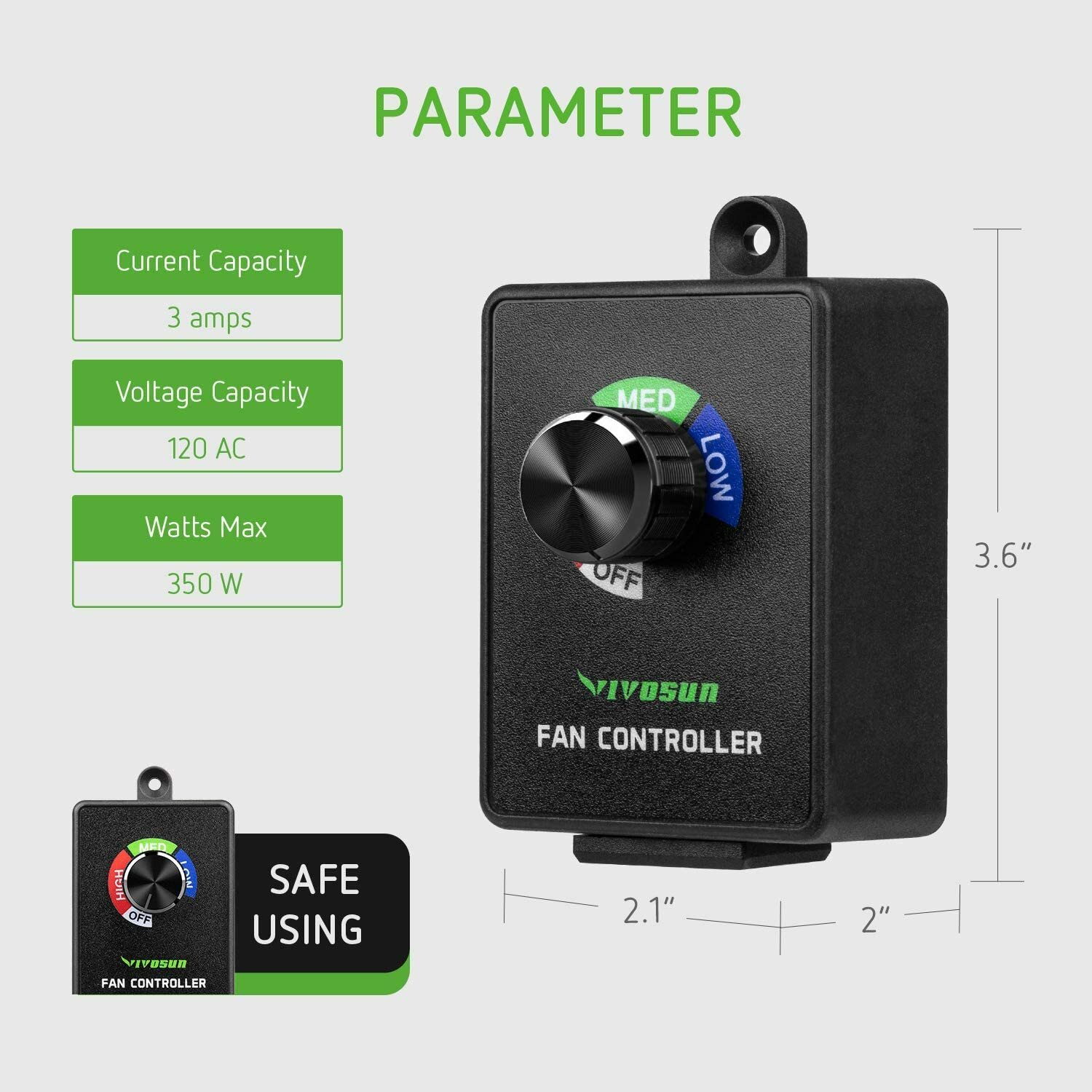 4/6/8 Inch Inline Duct Fan Variable Speed Controller HVAC Blower Kit | eBay