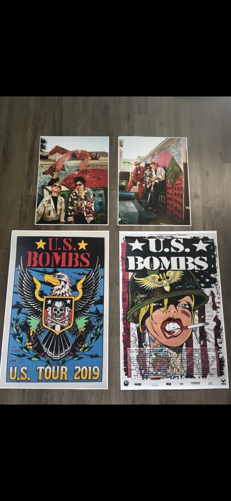 DUANE PETERS PUNK ROCK SKATE US BOMBS TOUR 2018 EAGLE POSTER 36x24