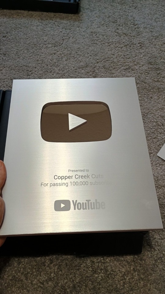 Genuine YouTube Silver Play Button from Copper Creek Cuts (Lot 5/6) | eBay