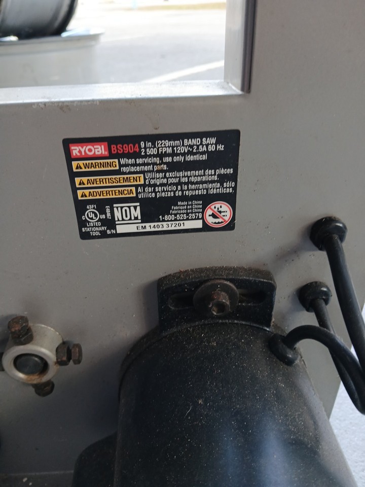 RYOBI 2.5 Amp 9 Inch Band Saw Table Corded Electric Tool Miter Gauge ...