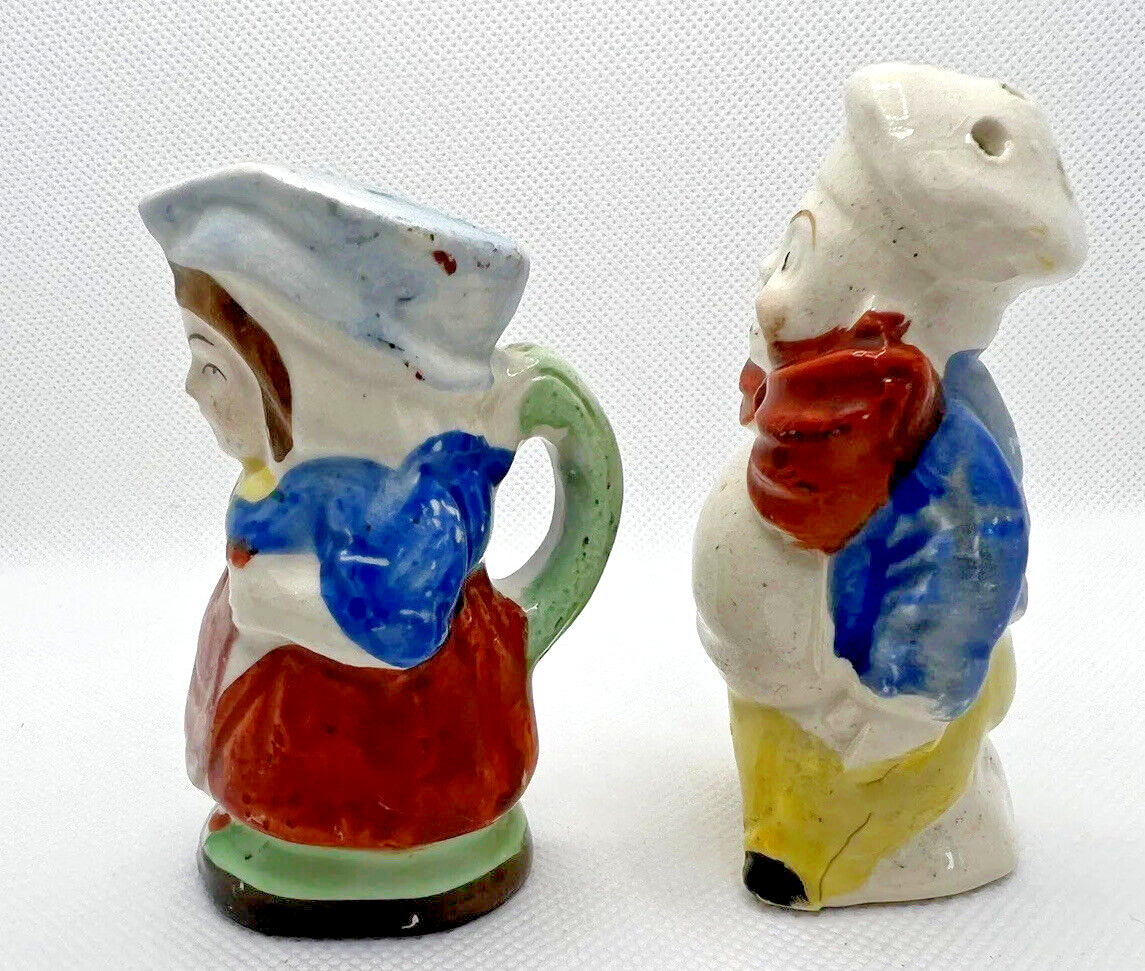 Vintage Toby Mug Man Woman Chef Maid Salt and Pepper Shakers Japan ...