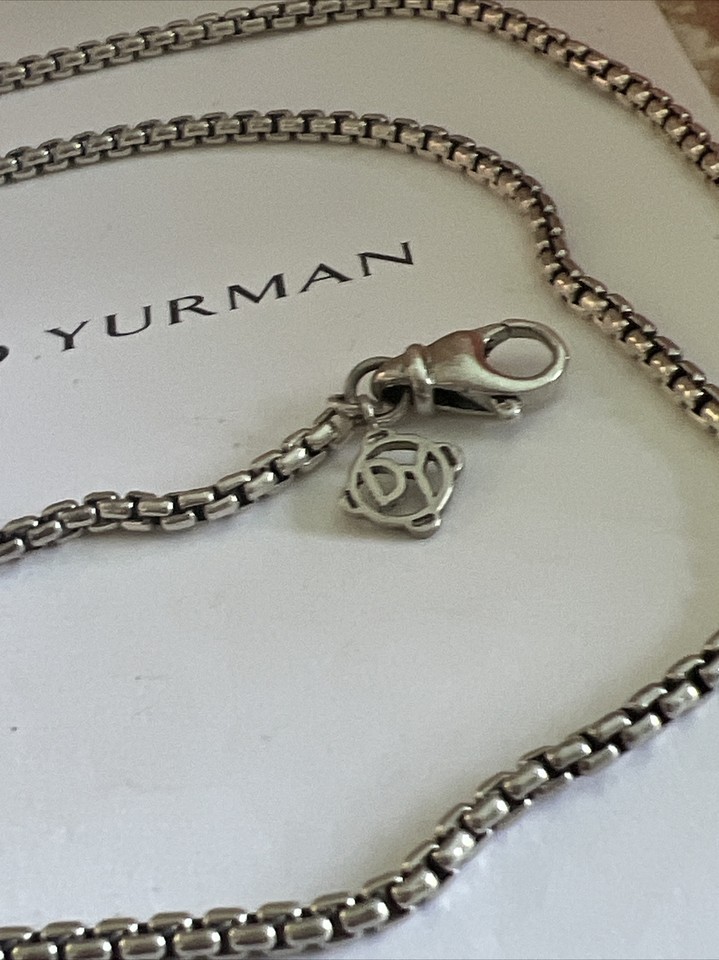 David Yurman 925 Sterling Silver 2.6 mm Box Chain Necklace 20” Long ...