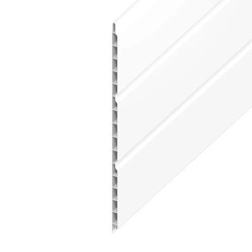 White Hollow Soffit Board UPVC Plastic Ceiling Cladding - 300mm x 5m ...
