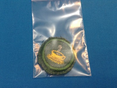 VINTAGE GIRL SCOUT BADGE - SILVER GREEN - HOSTESS BADGE HOSPITALITY TEA ...