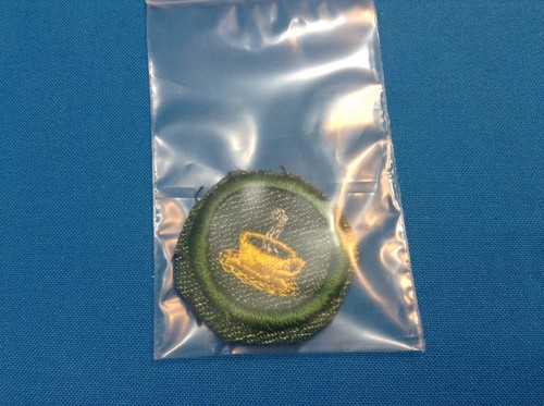 VINTAGE GIRL SCOUT BADGE - SILVER GREEN - HOSTESS BADGE HOSPITALITY TEA ...