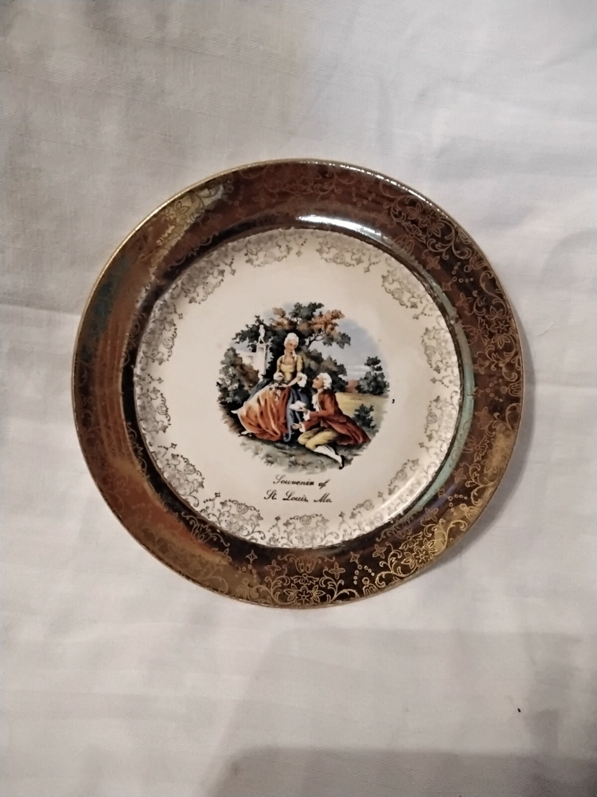 St.louis Sabin Crest O Gold 22K Gold Warranted 7 1/4" souvenir of St ...