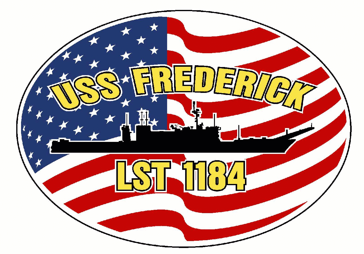 USS FREDERICK LST 1184 Oval Decal / Sticker Military USN U S Navy S07 ...