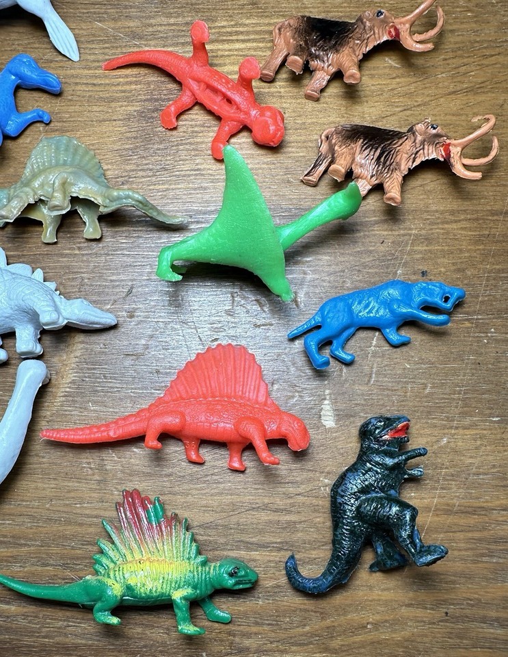 Vintage 1960s Marx Plastic Toy Dinosaur Lot Prehistoric Dino Small Mold ...