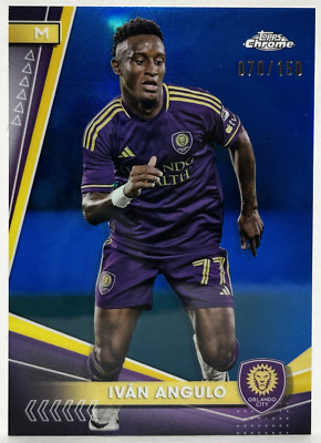 🔥 IVAN ANGULO #/150 ** BLUE ** 2024 Topps Chrome MLS MANIA ** ORLANDO ...
