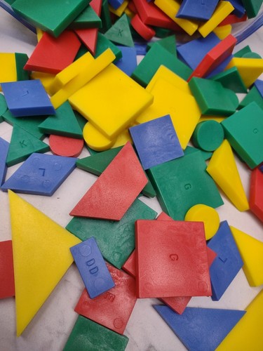 Pattern Blocks Geometric Tiles For Tesselations Tangrams Plastic 3.10 ...