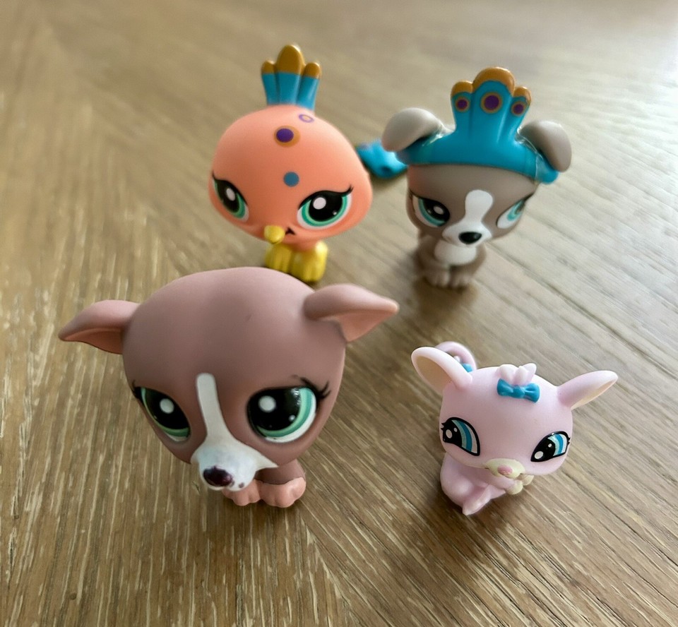 Littlest Pet Shop LPS #1462 Peacock #1463 Jack Russel Dog #1585 1585 ...