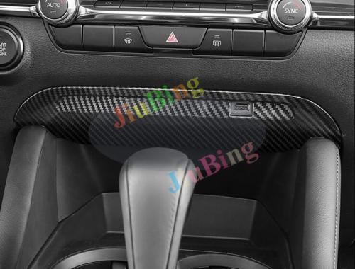 For Mazda 3 Mazda3 2020 Carbon Fiber Style Front USB Panel Cover Trim s ...