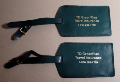 TD Bank Toronto Dominion Vtg Green Plan Luggage Tags Promo Collector ...