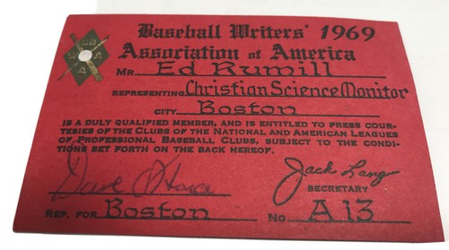 1969 BB Writers Pass Mets Win Pennant/Seattle Pilots Only YR/Munson ...