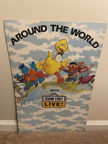 SESAME STREET LIVE 1983 AROUND THE WORLD CONCERT POSTER-JOE MATHIEU ART ...