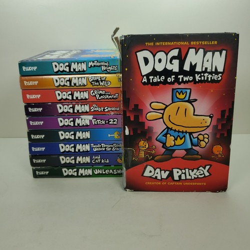 Lot of 10 Dog Man Books by Dav Pilkey Hardcover Set Series Collection ...