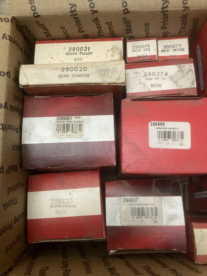 Briggs & Station parts Lot Of Lot NEW 3.5 lbs coil valves carb kits ...