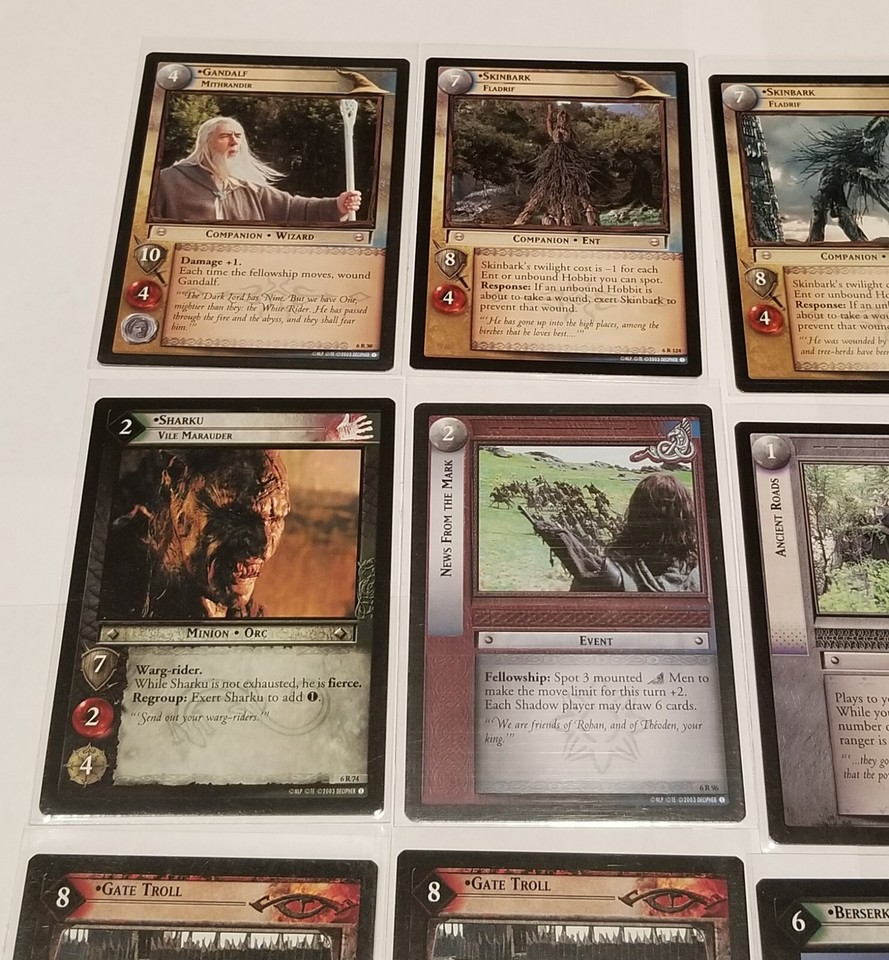 Lord of the Rings TCG Lotr Tcg Ents Of Fangorn Lot Of 16 RARE Skinbark ...
