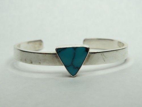 SASSI LA MUTH DAVID LEE CUFF BRACELET TRIANGLE TURQUOISE & STERLING ...