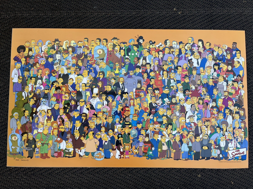 RARE - Vintage 1999 The Simpsons Character Poster - 21"x36" Matt ...