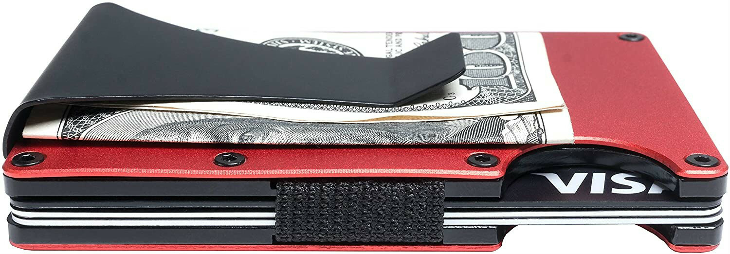 Minimalist Carbon Fiber Slim Wallet RFID Front Pocket EDC Wallet Money ...