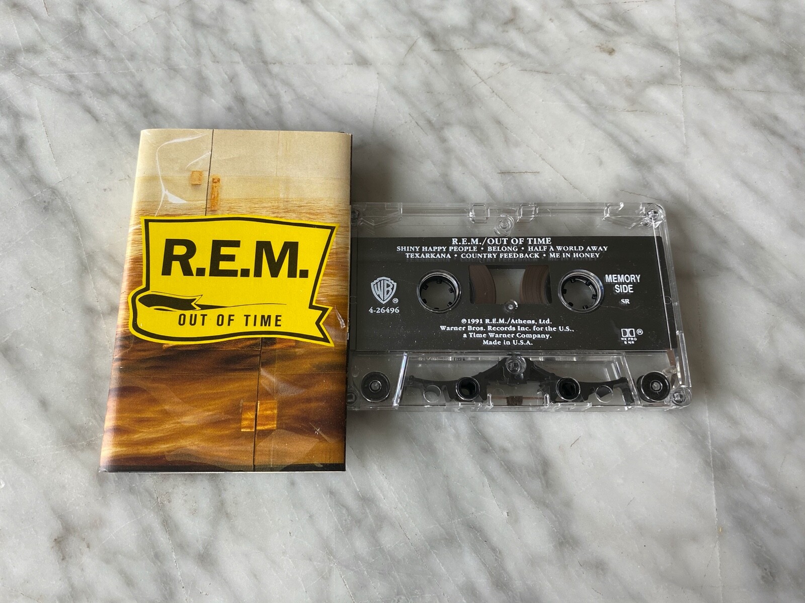 R.E.M. Out Of Time CASSETTE Tape 1991 Warner 9 26496-4 Losing My ...