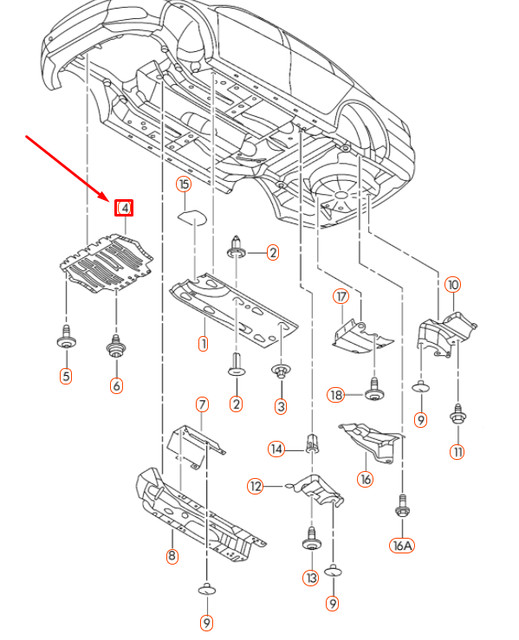 Genuine Volkswagen Splash Shield 5C0825237D for sale online | eBay