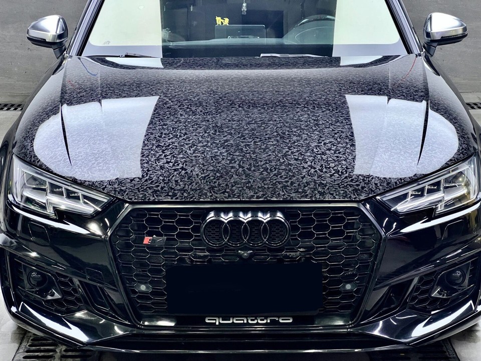 Premium Forged Carbon Fiber Vinyl Film Wrap Roll High Gloss Black ...