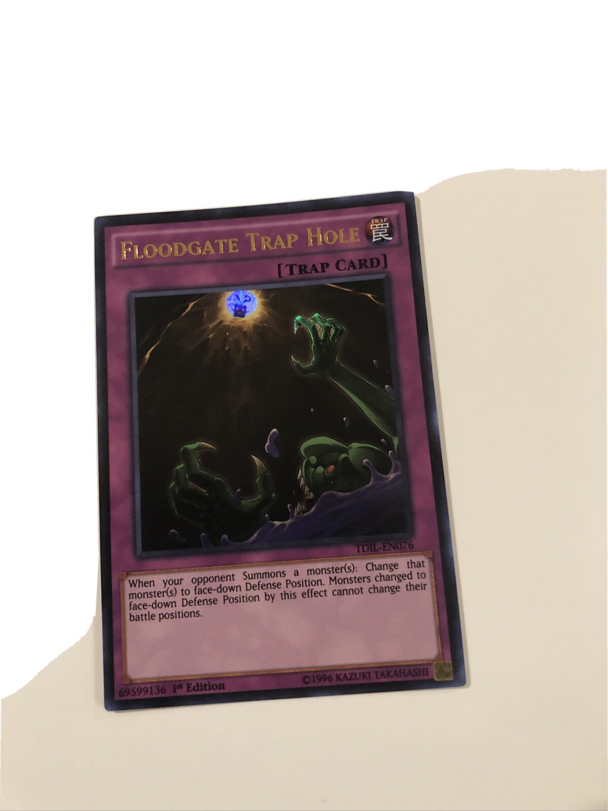 Floodgate Trap Hole TDIL-EN076 Ultra Rare Yu-Gi-Oh Card 1st Edition New ...