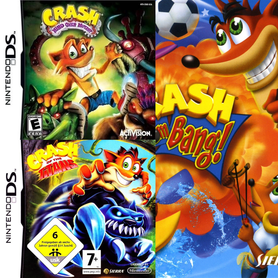 Crash Bandicoot Nintendo DS Retro Games - Choose Your Game - Collection ...