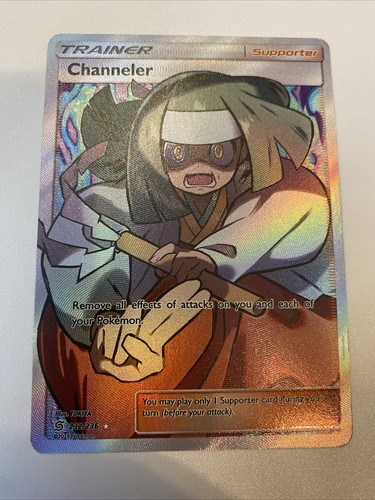 Pokemon Channeler Trainer 232/236 Full Art Ultra Rare Holo Unified ...