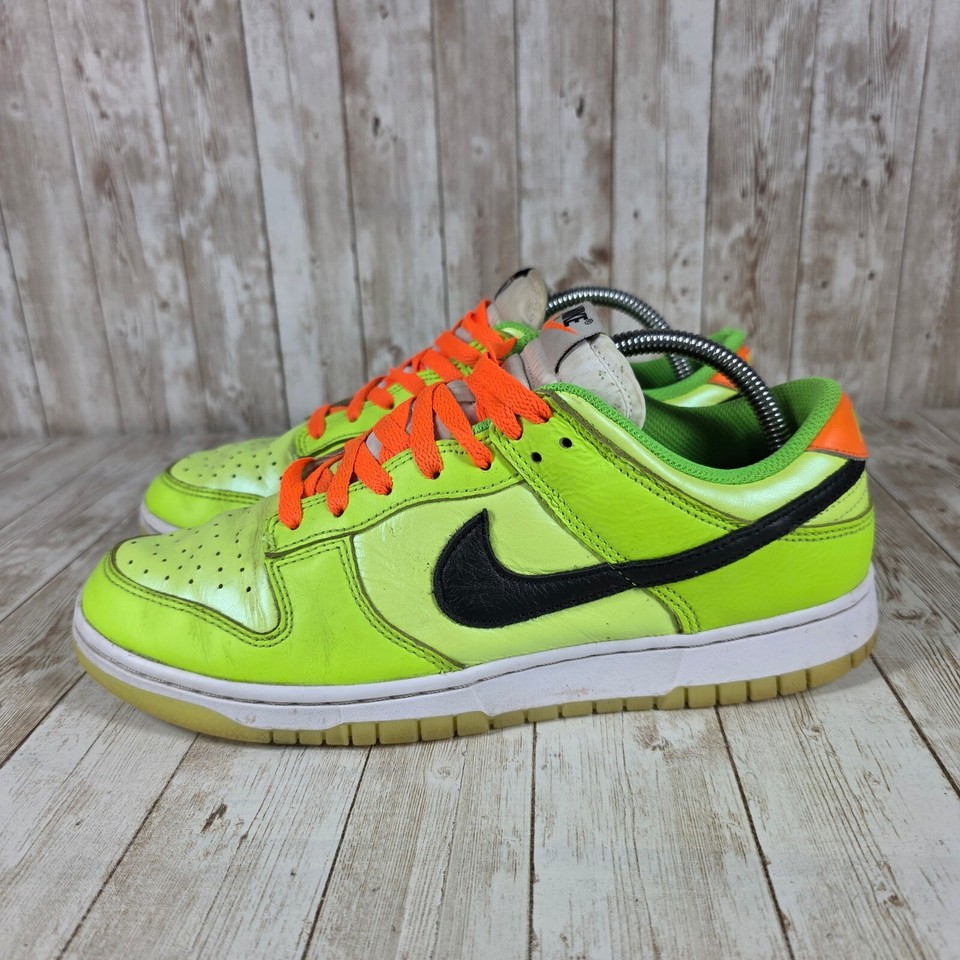 Nike Dunk Low Neon Green Black Sneakers Casual Shoes F4610-702 Size 9.5 ...
