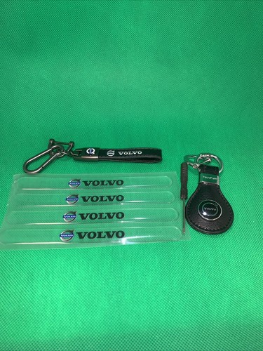 🔥 For Volvo Leather KeyChain Logo & Door Badge Scratch Guard Sticker | eBay